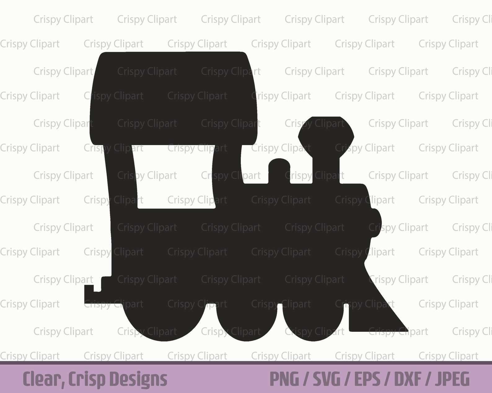 Train Silhouette Clipart, Cartoon Train Engine SVG, Transportation ...