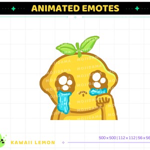 Kawaii Lemon Fruit Emotes Animation Bundle Funny Dancing Animated Cute ...