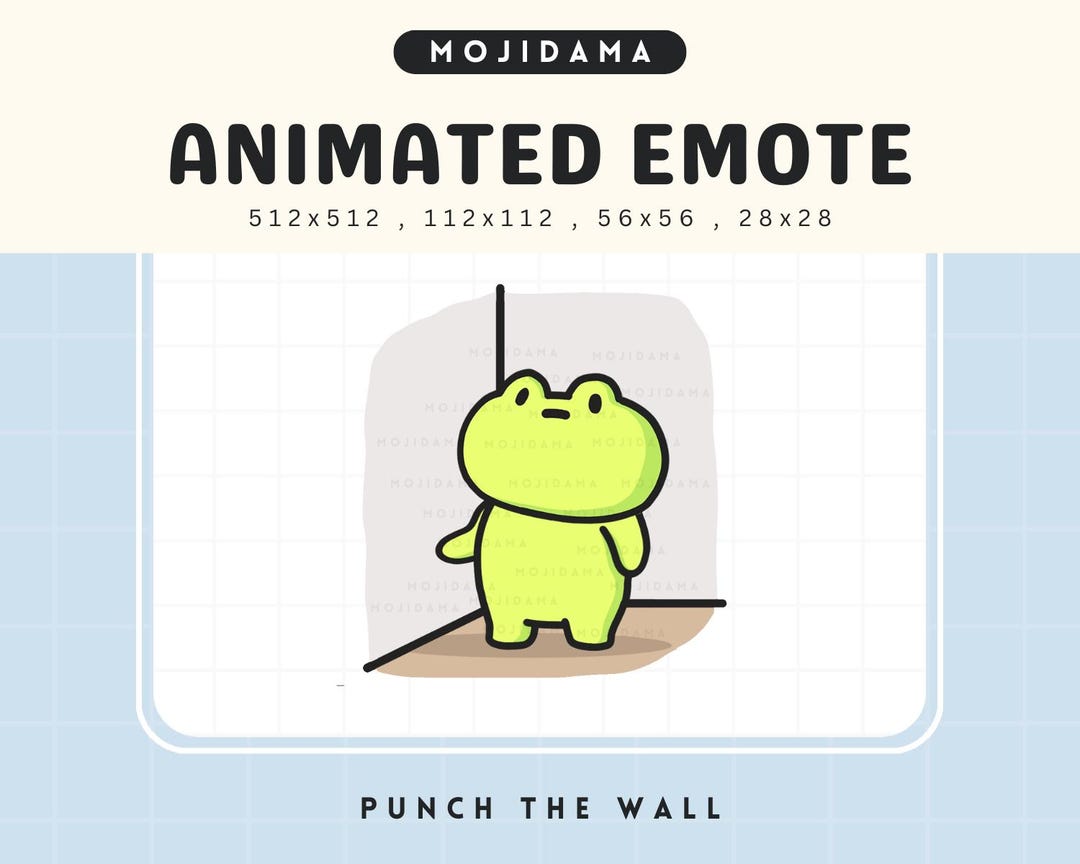 Frog Punch Animated Emotes Twitch Wall Angry Serious Emote Animation ...