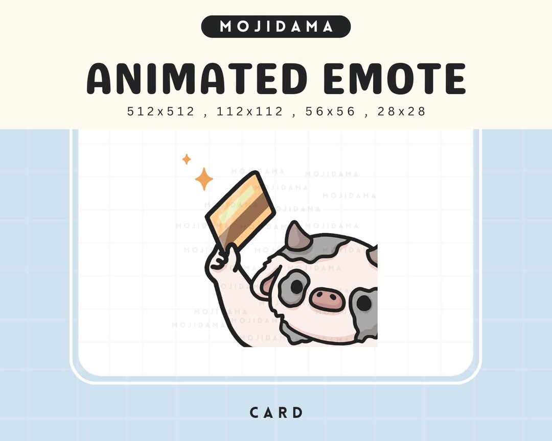Cow Giving Card Emotes Twitch Take My Money Animated Credit Swipe Cute ...