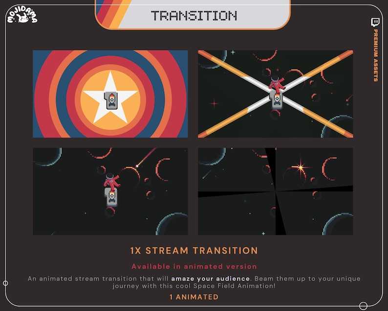 Space Twitch Stream Pack Animation: Y2K Galaxy Animated Overlays ...