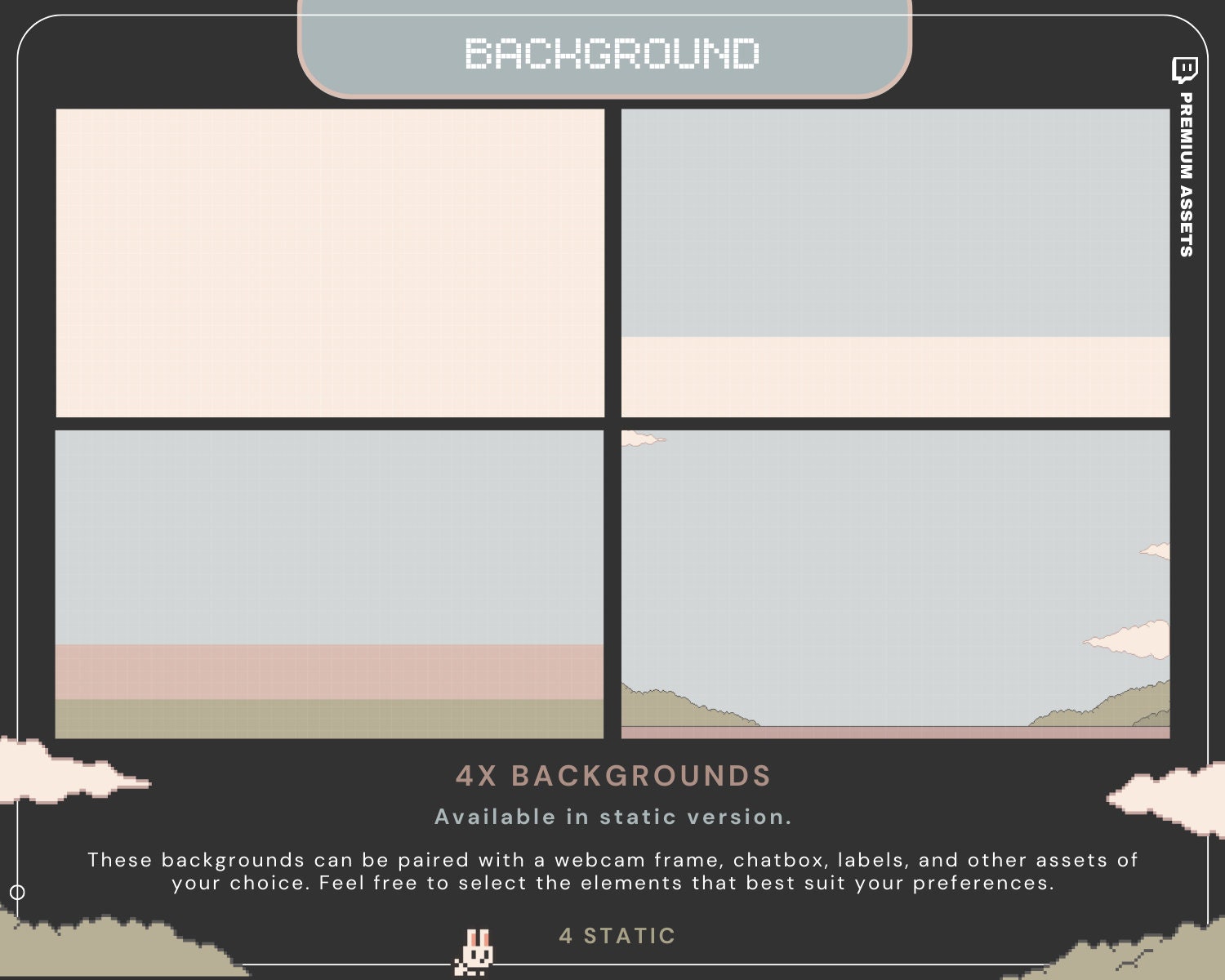 Bunny Twitch Animation Stream Overlay Animado Lindo Conejo - Etsy México