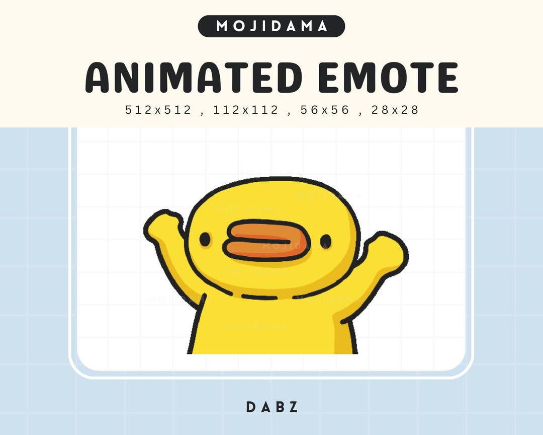 Dabz Duck Twitch Emotes Animation Cute Chibi Emot Animated Ducks Kawaii ...