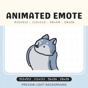 Wiggle Wolf Twitch Emotes Animation Cute Chibi Animated Wolves Stream ...