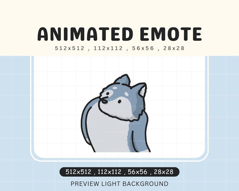 Wiggle Wolf Twitch Emotes Animation Cute Chibi Animated Wolves Stream ...