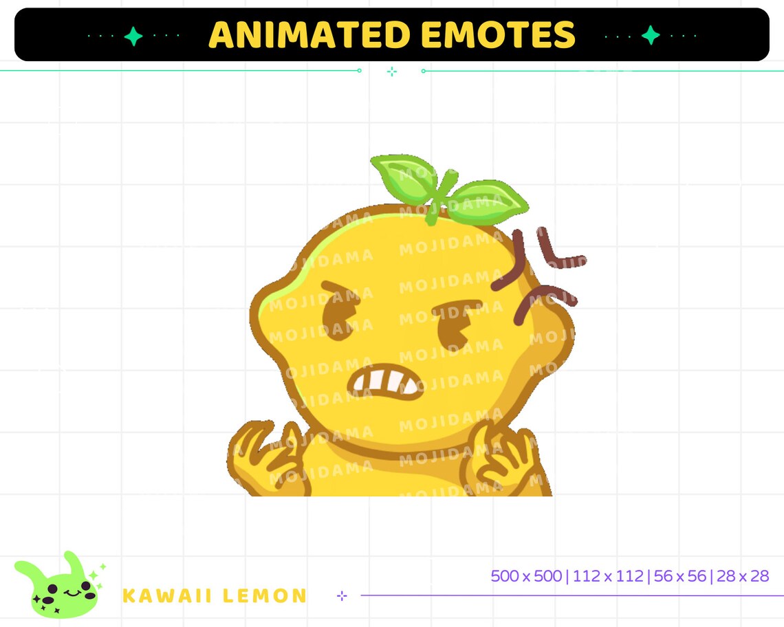 Kawaii Lemon Fruit Emotes Animation Bundle Funny Dancing - Etsy