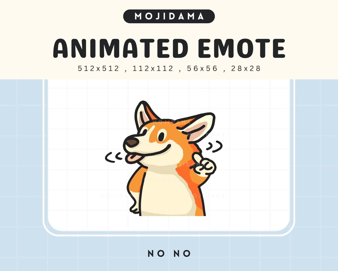 Dog Corgi Emotes Animated Twitch Stream Animation No Nope Cute Chibi ...