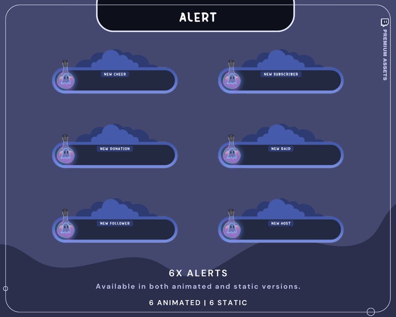 Ghost Twitch Alert Overlay Animation Stream Obs Streamlabs Studio Cute ...