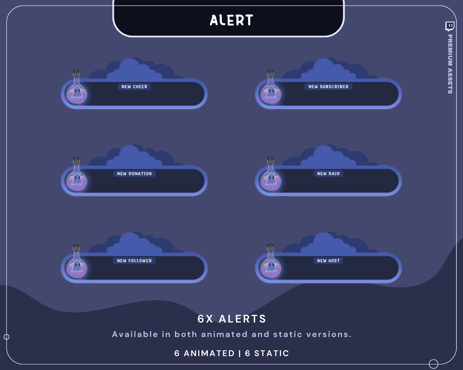 Ghost Twitch Alert Overlay Animation Stream Obs Streamlabs Studio Cute ...