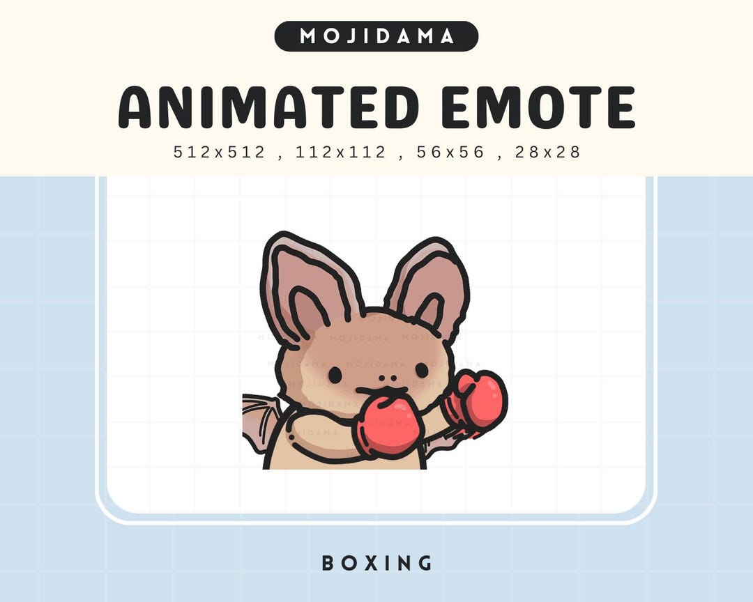 Animated Bat Boxing Emote: Twitch, Discord, Youtube (digital Download ...