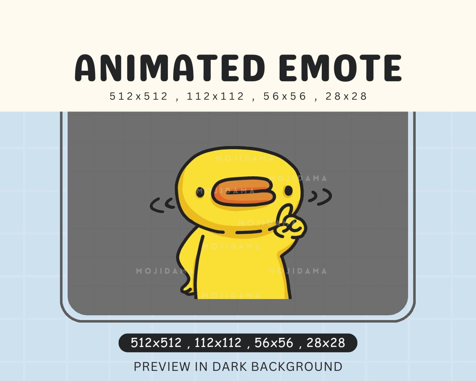 Duck Emotes Animated Twitch Stream No Nope Animation Cute Chibi Ducks ...