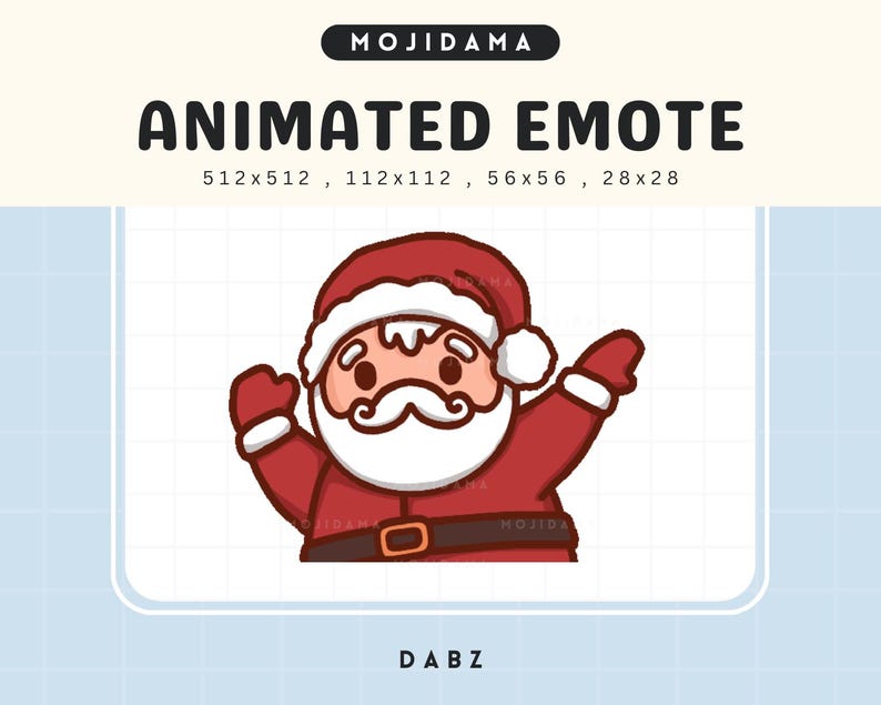 Santa Dabz Animated Emote: Christmas Twitch Emotes (digital File) - Etsy