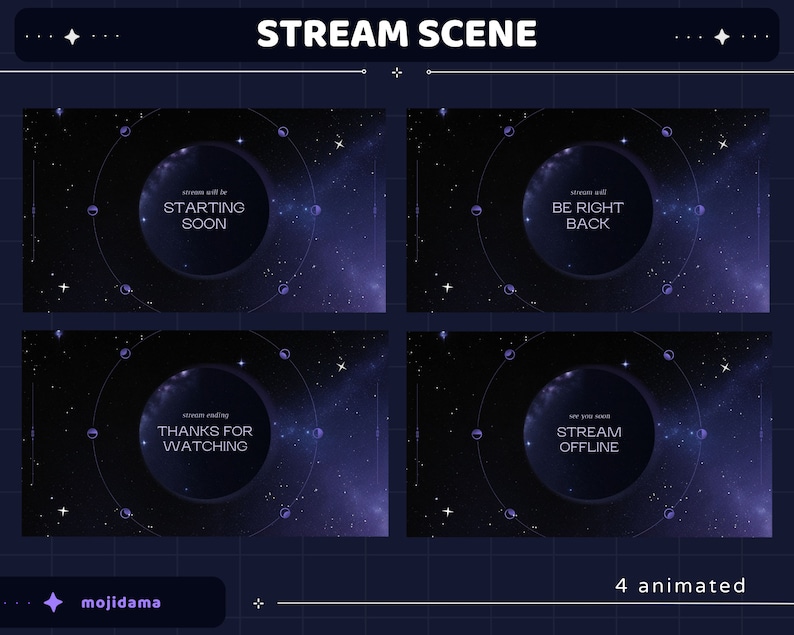 Galaxy Space Animation Stream Pack Dark Galaxy Star Animated - Etsy México