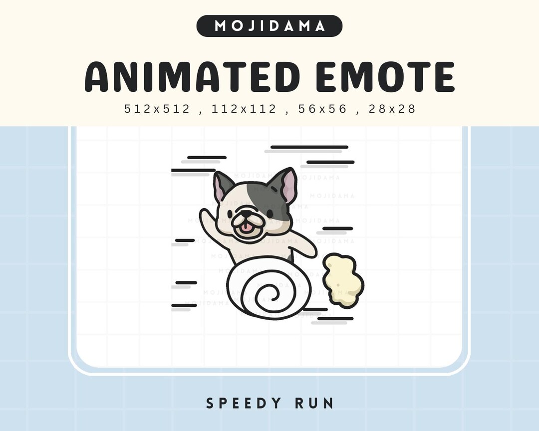 French Bulldog Run Emotes Dog Twitch Animated Speed Running Fast Away ...