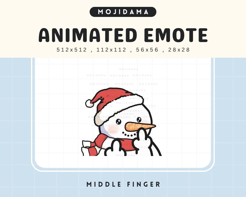Christmas Emotes Twitch Snowman, Animated Middle Finger Merry Xmas ...