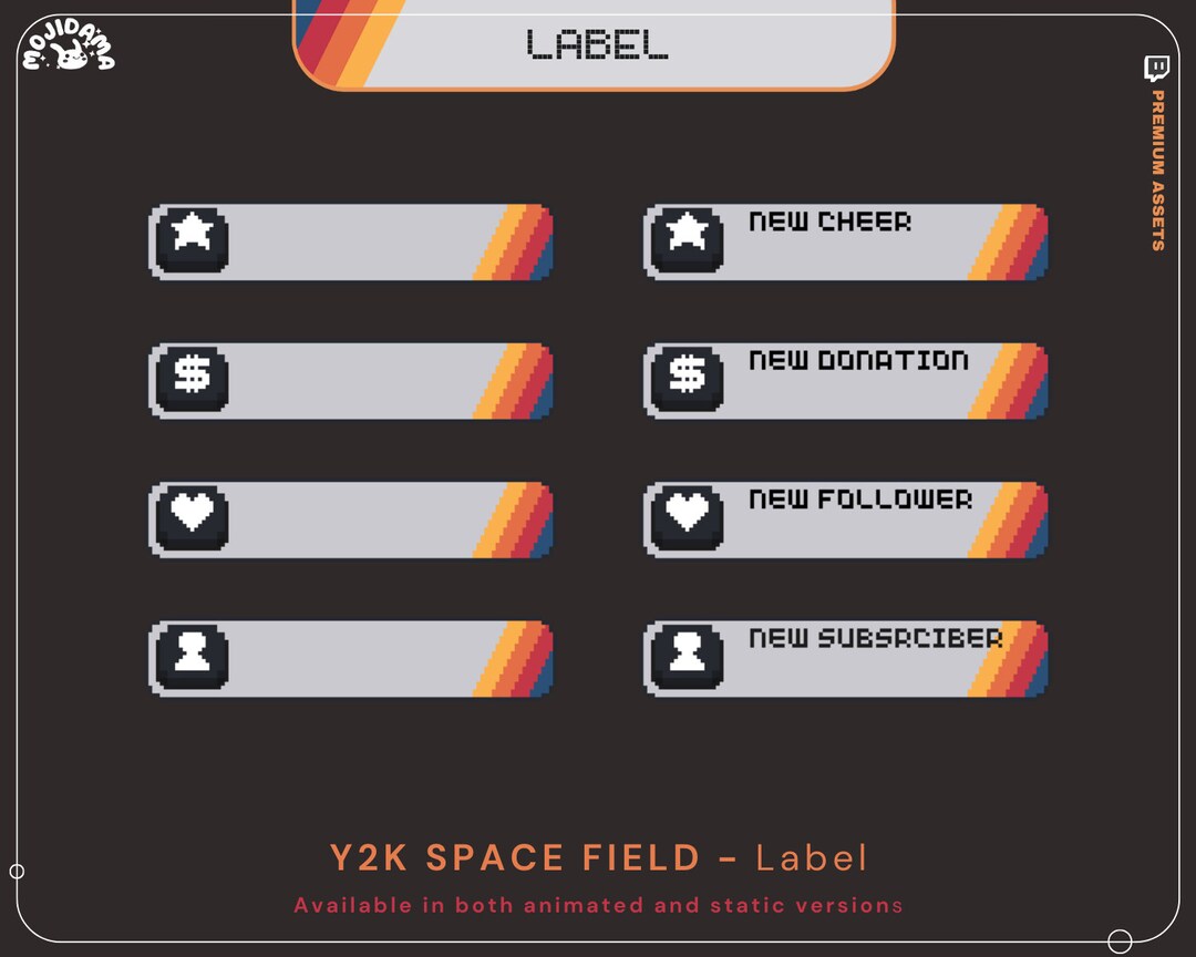 Space Twitch Label Animation Galaxy Star Animated Stream Labels Cute ...