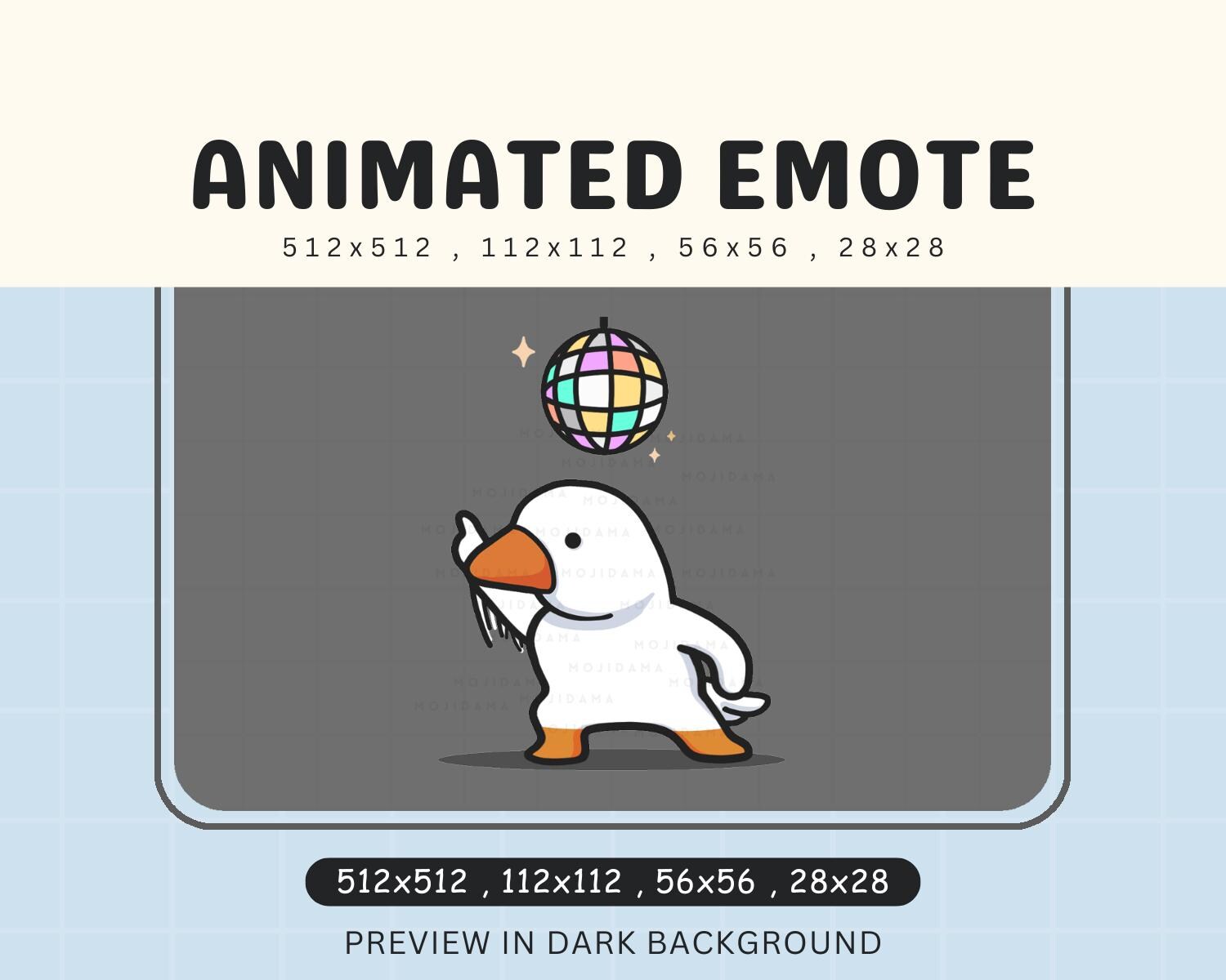 Animated Silly Goose Disco Emote: Chibi Twitch Stream (digital Download ...