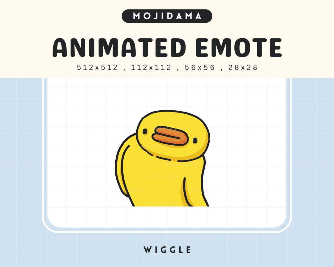 Wiggle Duck Twitch Emotes Animation Cute Chibi Animated Quack Stream ...