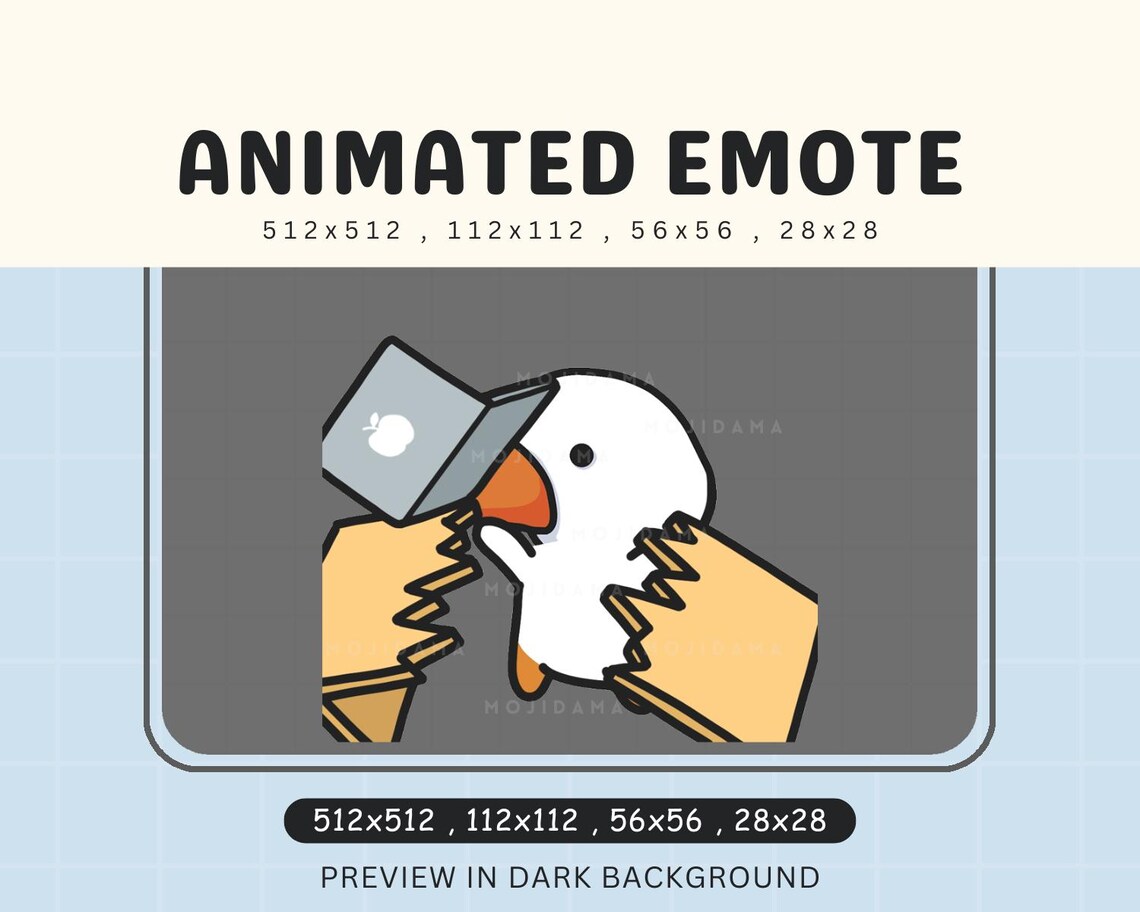 Goose Twitch Emotes Animation Angry Cute Chibi Animated Emot Kawaii ...