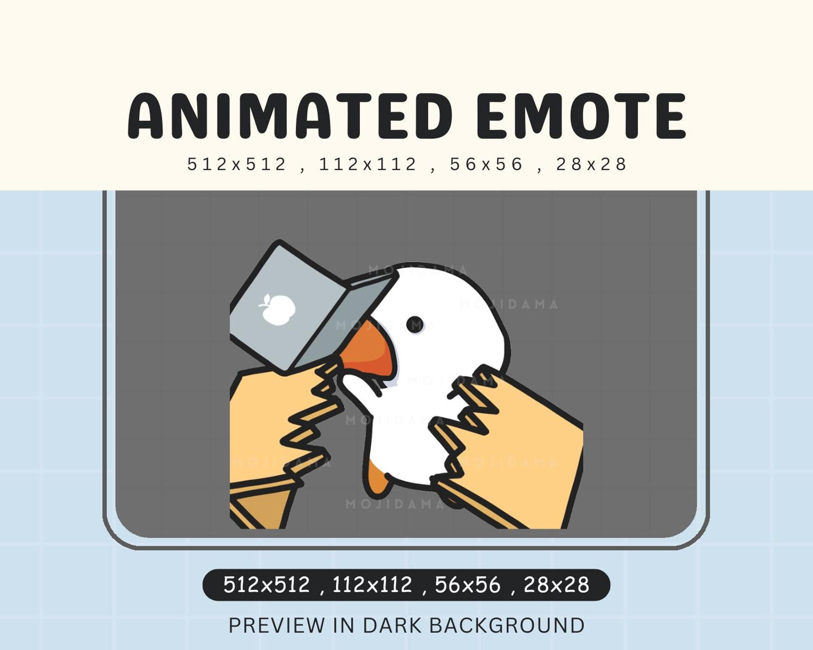 Goose Twitch Emotes Animation Angry Cute Chibi Animated Emot Kawaii ...