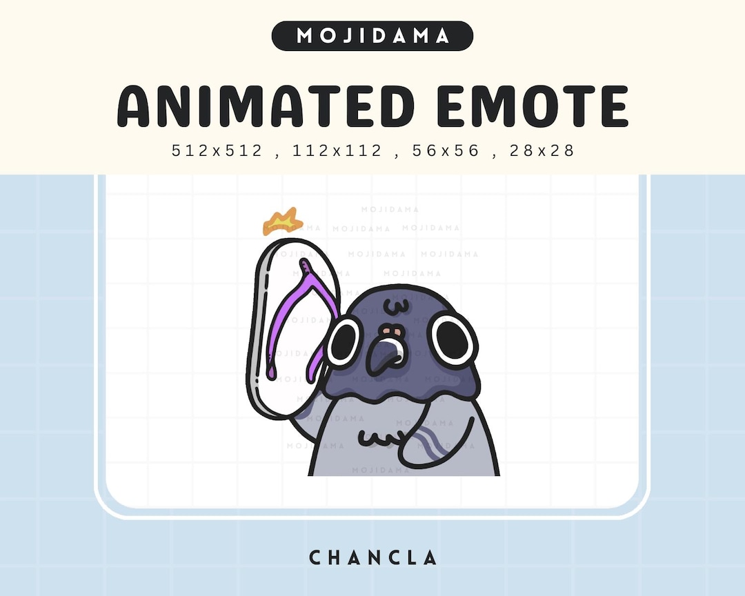 Animated Pigeon Chancla Emote: Funny Twitch/discord Stream Asset ...