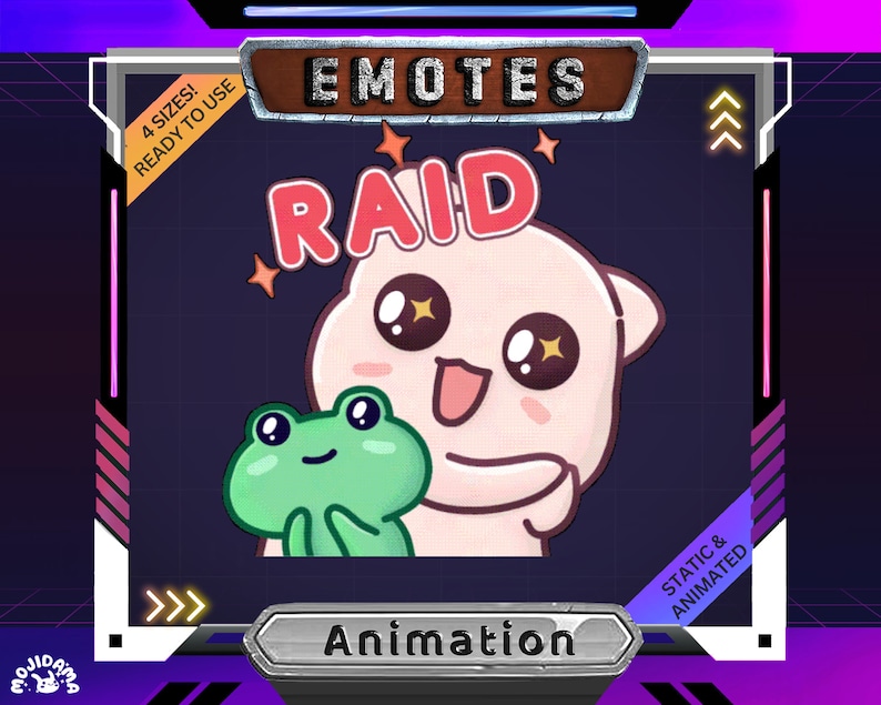 Cat Raid Emotes Twitch Animation Stream Cute Kitty Funny Dancing Animal ...