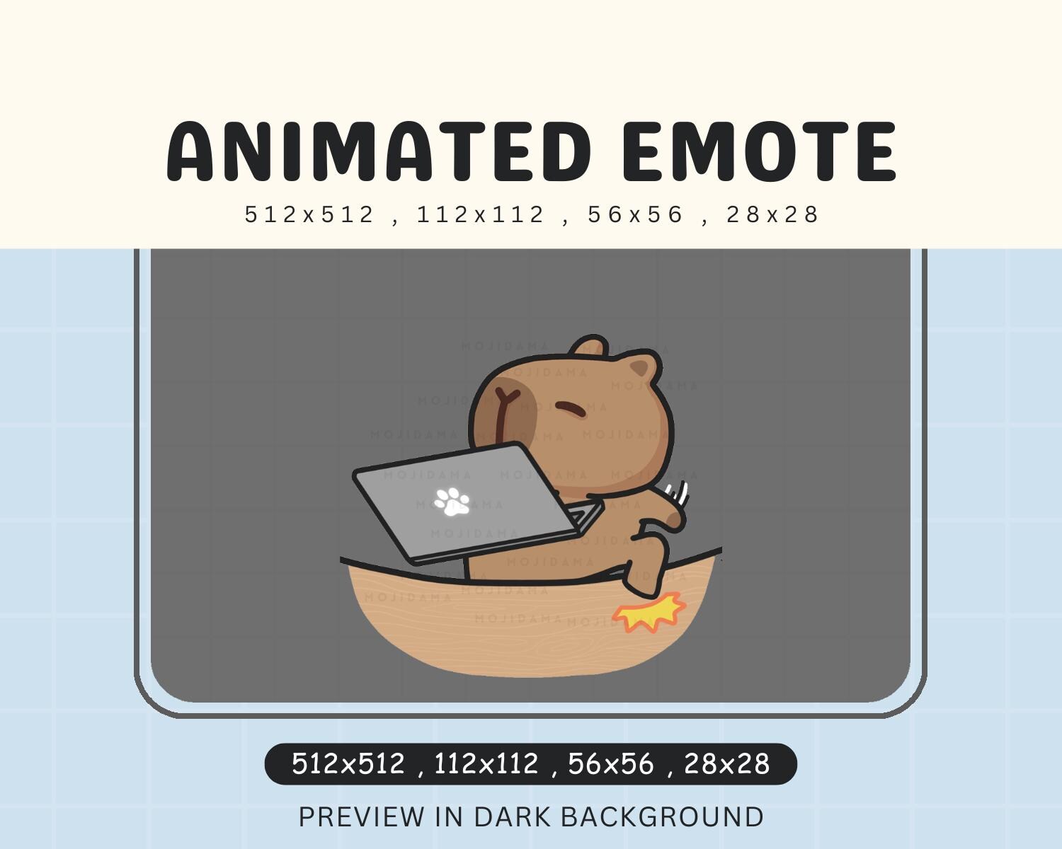 Capybara Smash Emotes Twitch Animated Break Laptop Angry Mad Emote ...