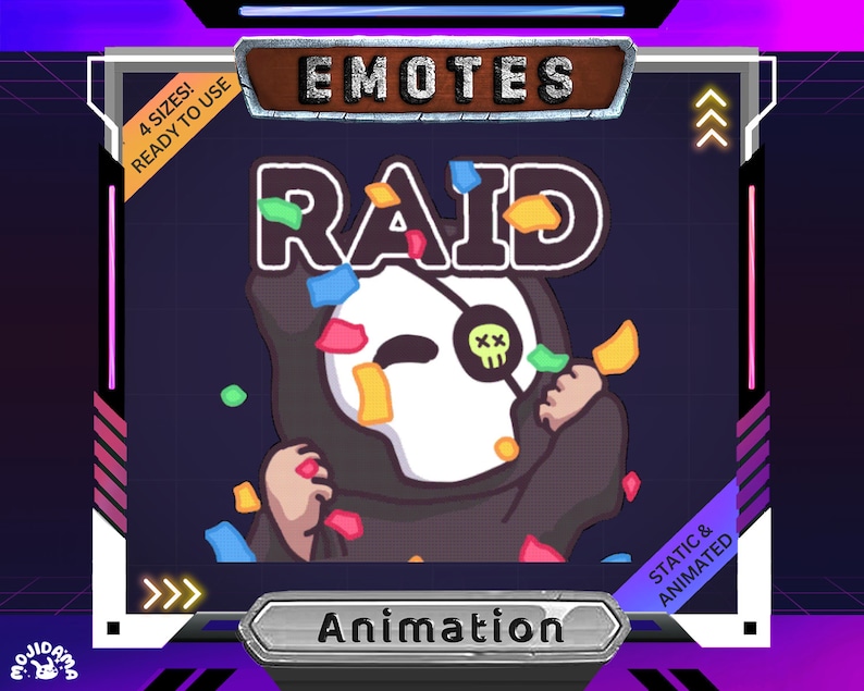 Raid Skull Emotes Twitch Ghost Animation Stream Cute Funny Dancing ...