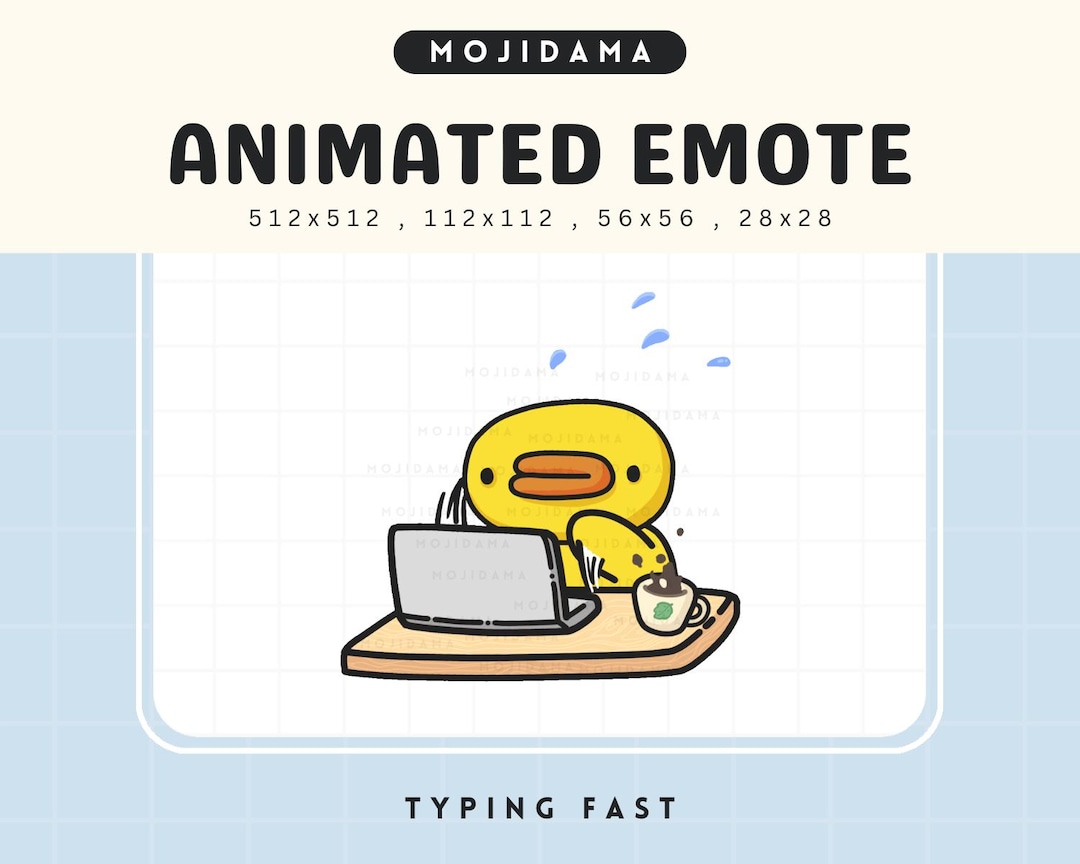 Animated Duck Typing Emote: Chibi Twitch Stream Asset (digital Download ...