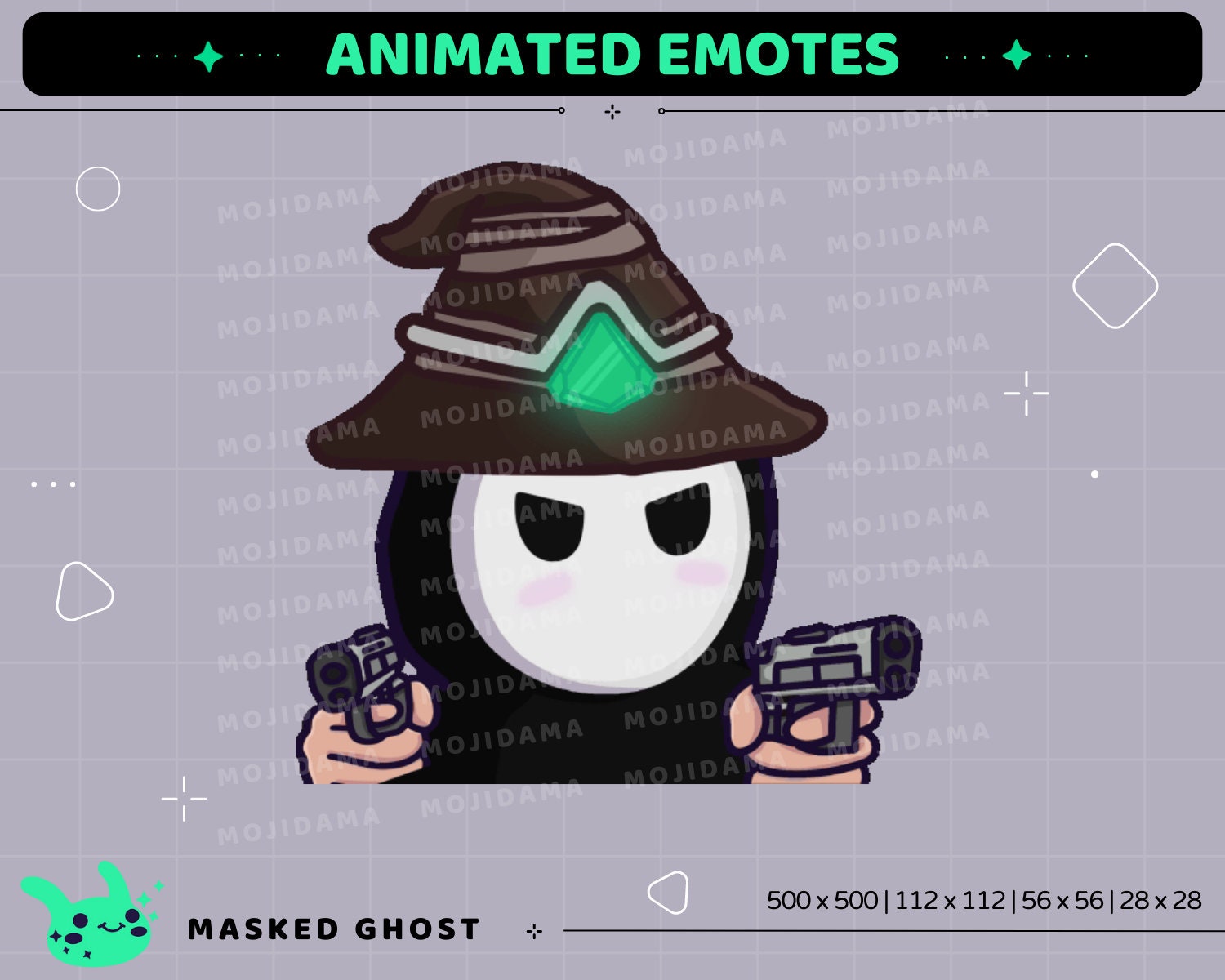 Masked Ghost Emotes Animation Funny Animated Cute Dance Emote Sus Sub ...