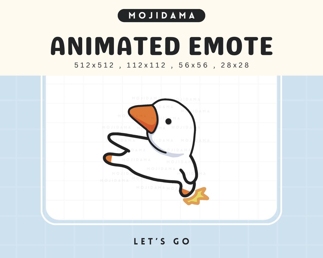 Animated Silly Goose Twitch Emotes: Chibi Vtuber Stream GG Hype ...