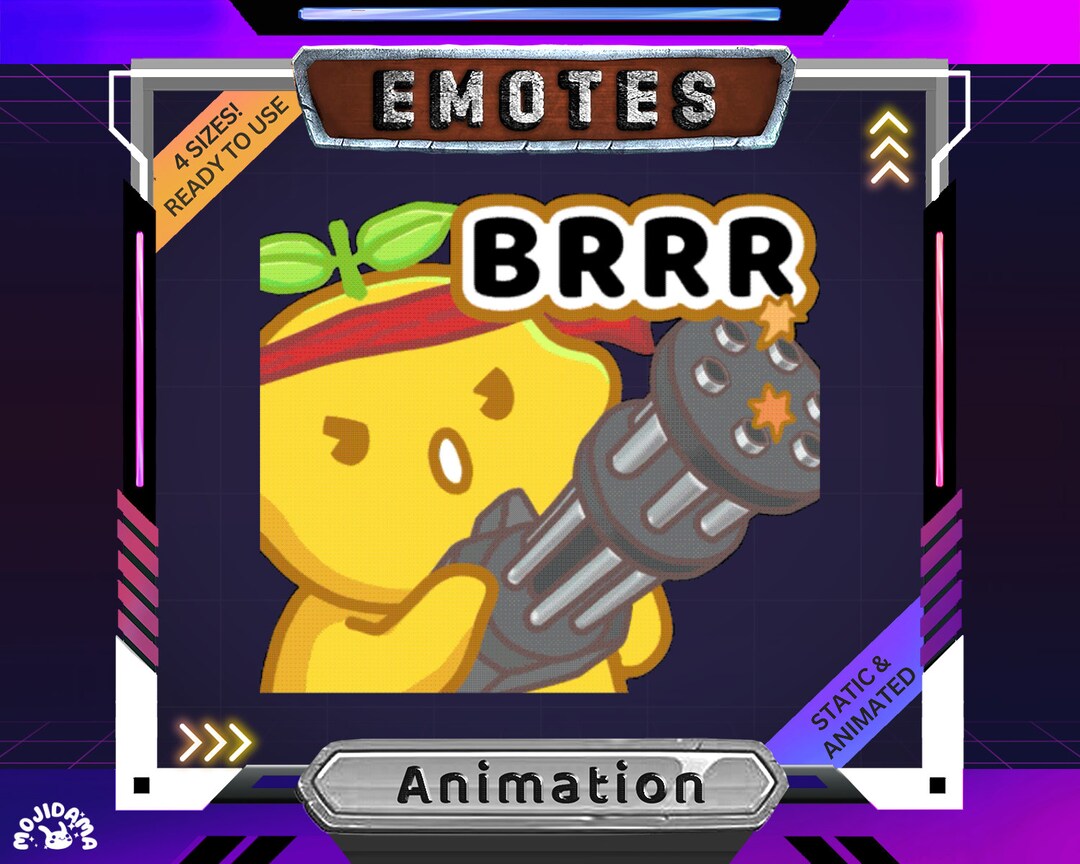 Animated Lemon Twitch Emotes: Shooting Stream Emote - Etsy