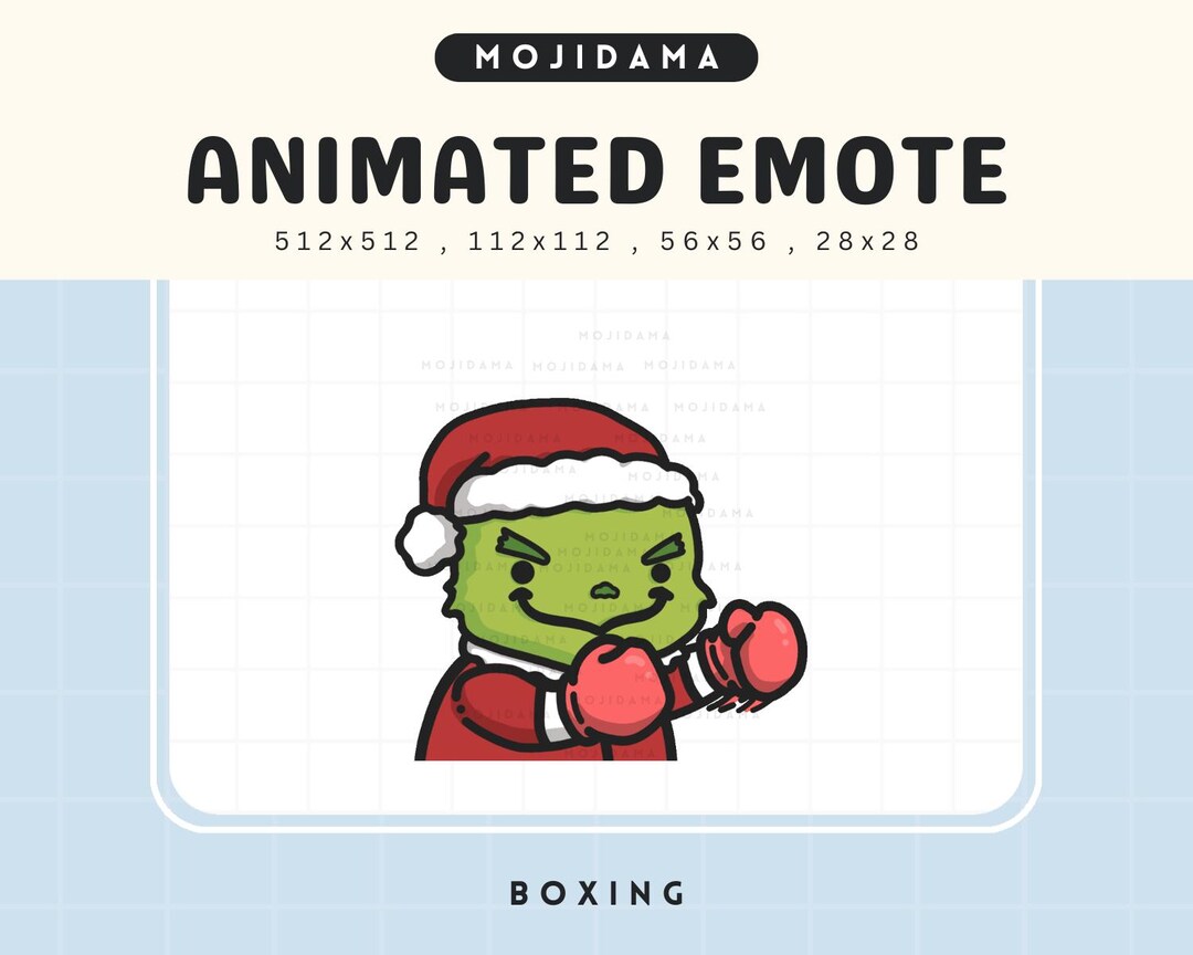 Animated Grinch Boxing Emote: Christmas Merry Xmas Twitch Discord ...