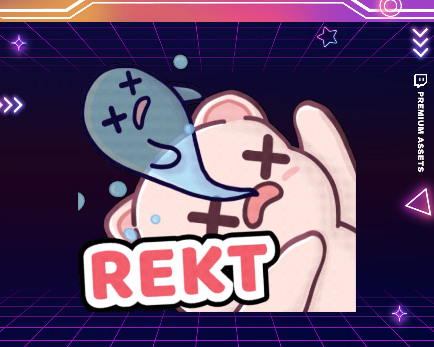Rekt Cat Animated Emote: Funny Twitch Stream Asset (digital Download ...