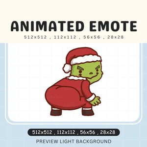 Grinch Christmas Twerk Emotes Twitch Chibi Animated Xmas Twerking Emote ...