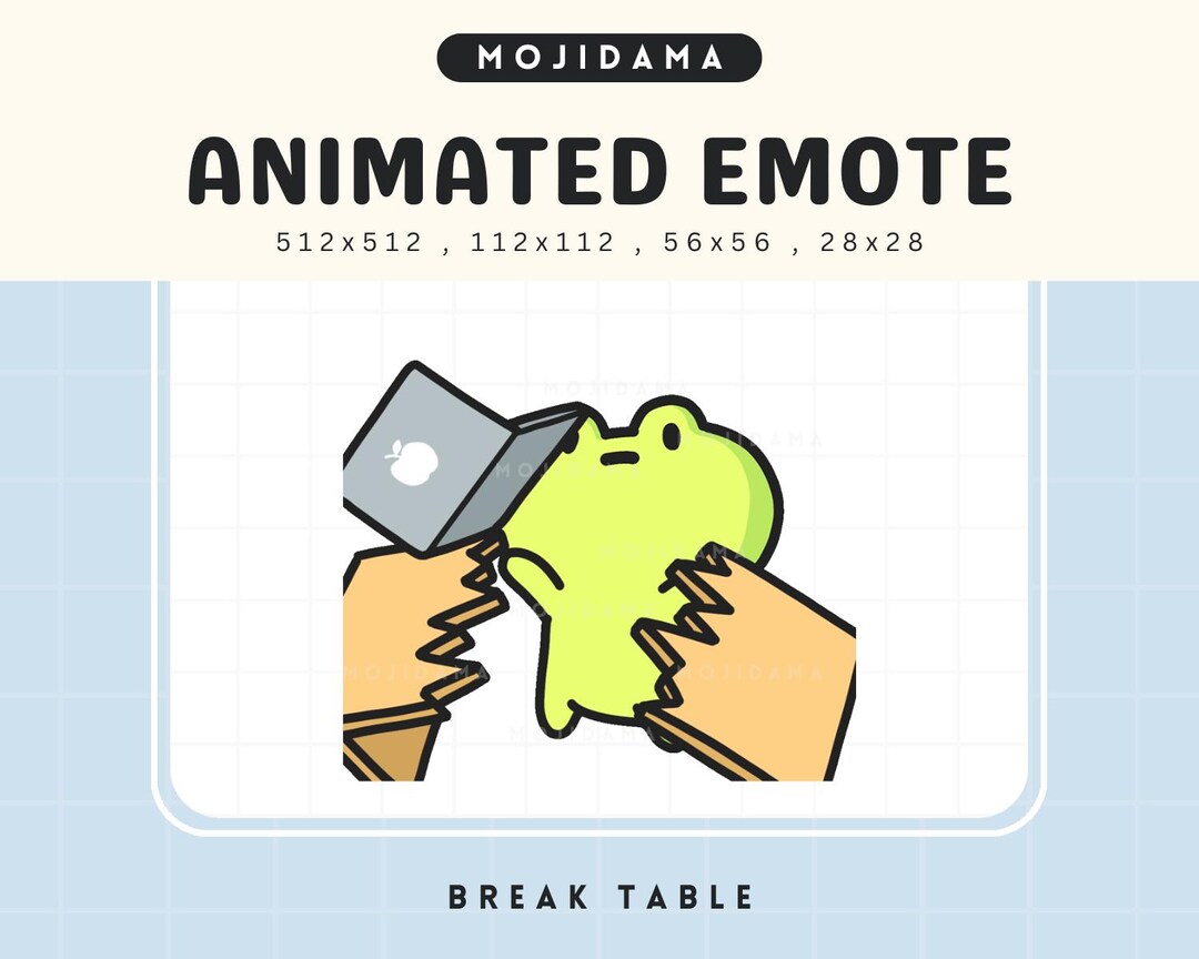 Frog Animated Twitch Emotes Angry Break Table Animation Cute Chibi Emot ...