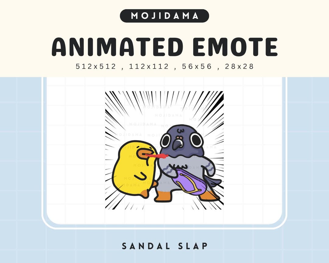 Pigeon Sandal Chancla Emotes Animated Twitch Throw Slap Slipper Funny ...