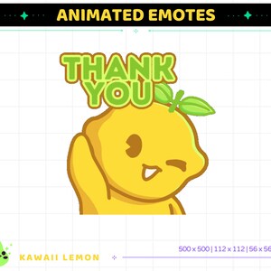 Kawaii Lemon Fruit Emotes Animation Bundle Funny Dancing Animated Cute ...