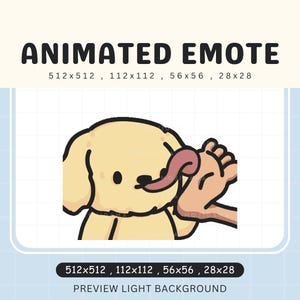 Golden Retriever Animated Emote: Foot Licking Chibi Dog (digital ...
