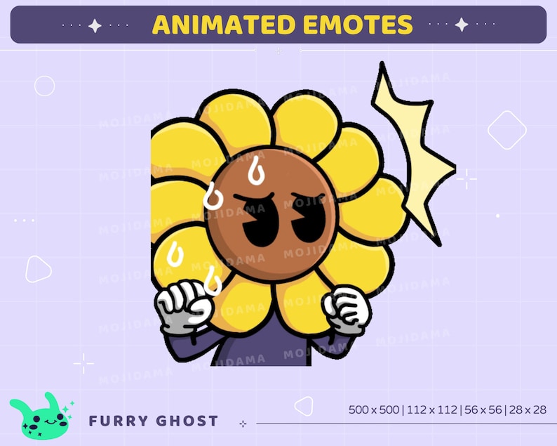 Flower Emotes Animation Funny Plant Animated Cute Emote Set - Etsy