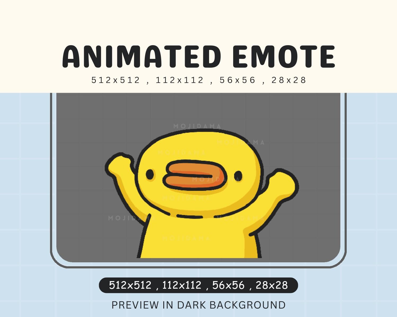 Dabz Duck Twitch Emotes Animation Cute Chibi Emot Animated Ducks Kawaii ...