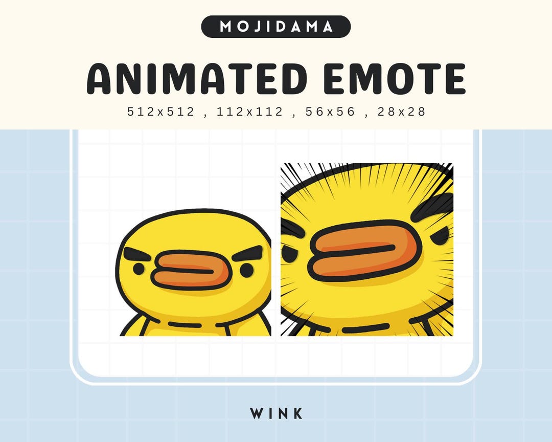 Duck Twitch Emotes Animated Serious Face Wink Funny Animation Cute ...