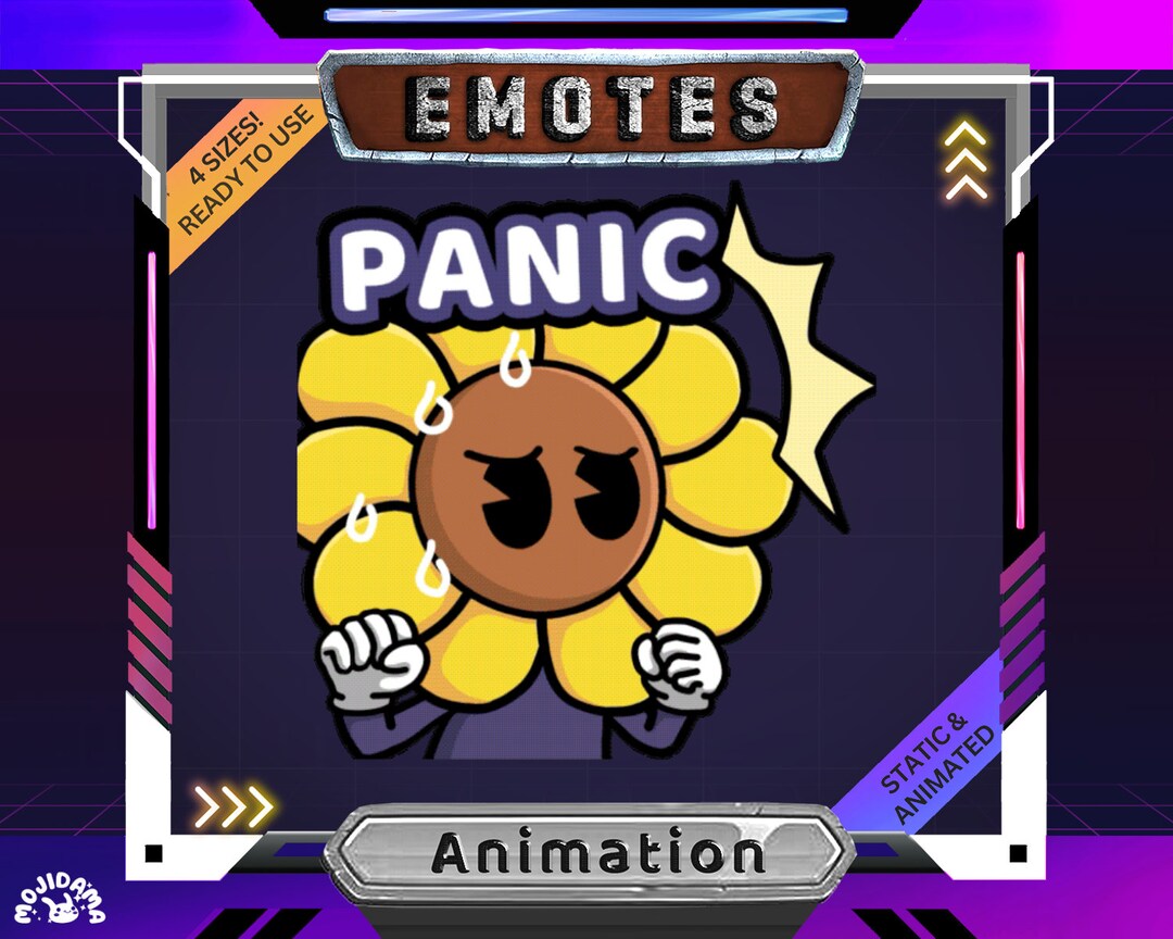 Panic Emotes Stream Animation Twitch Cute Cat Rose Lily High Funny ...