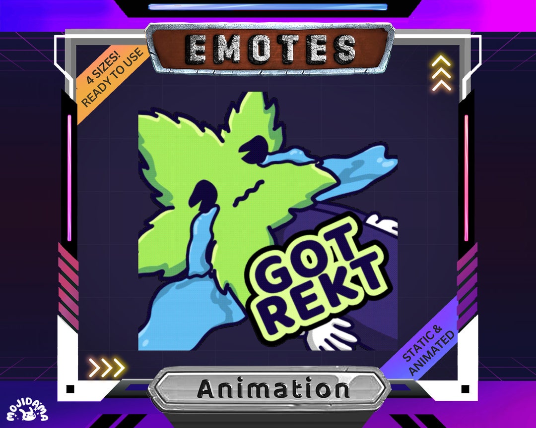 Rekt Emotes Stream Animation Twitch Cute Cat Bunny Funny Dancing Animal ...