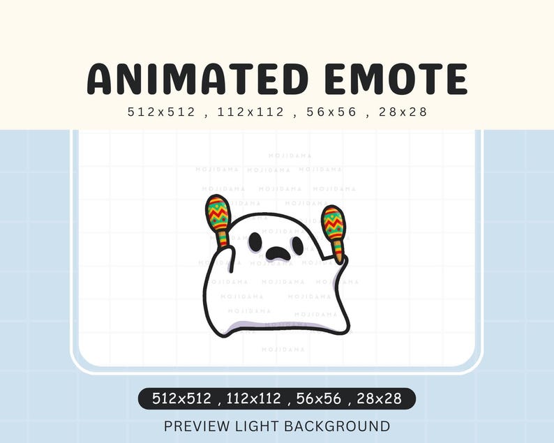 Animated Ghost Dance Emote: Halloween Twitch/discord/youtube (digital ...