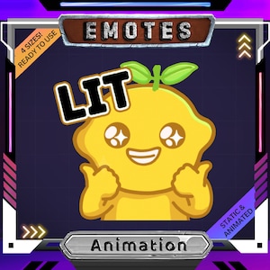 Lit Twitch Emotes Animated Lemon Cartoon Fruit Cat Cute Funny Dancing ...