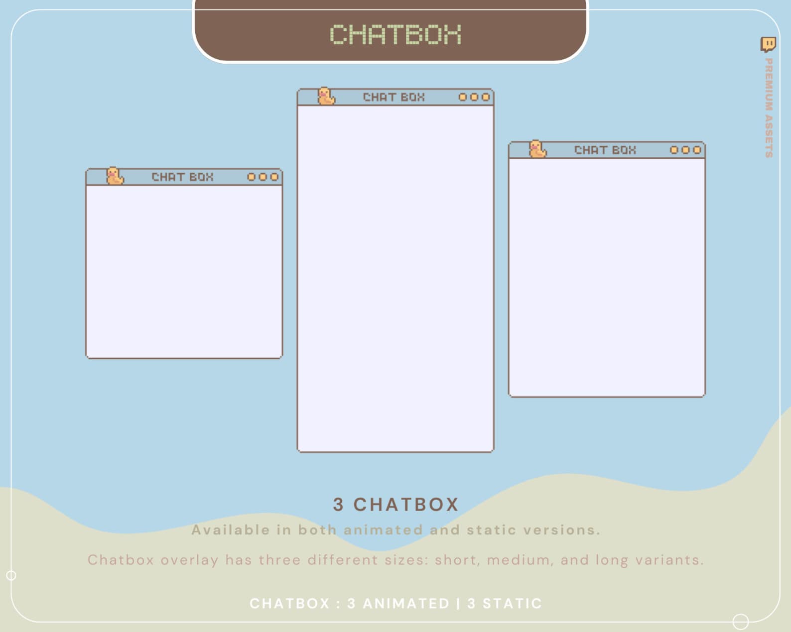 Twitch Chatbox Overlay Animation Farming Game Pixel Aesthetic - Etsy