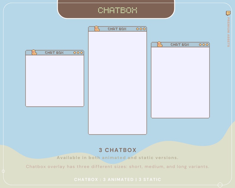 Twitch Chatbox Overlay Animation Farming Game Pixel Aesthetic - Etsy