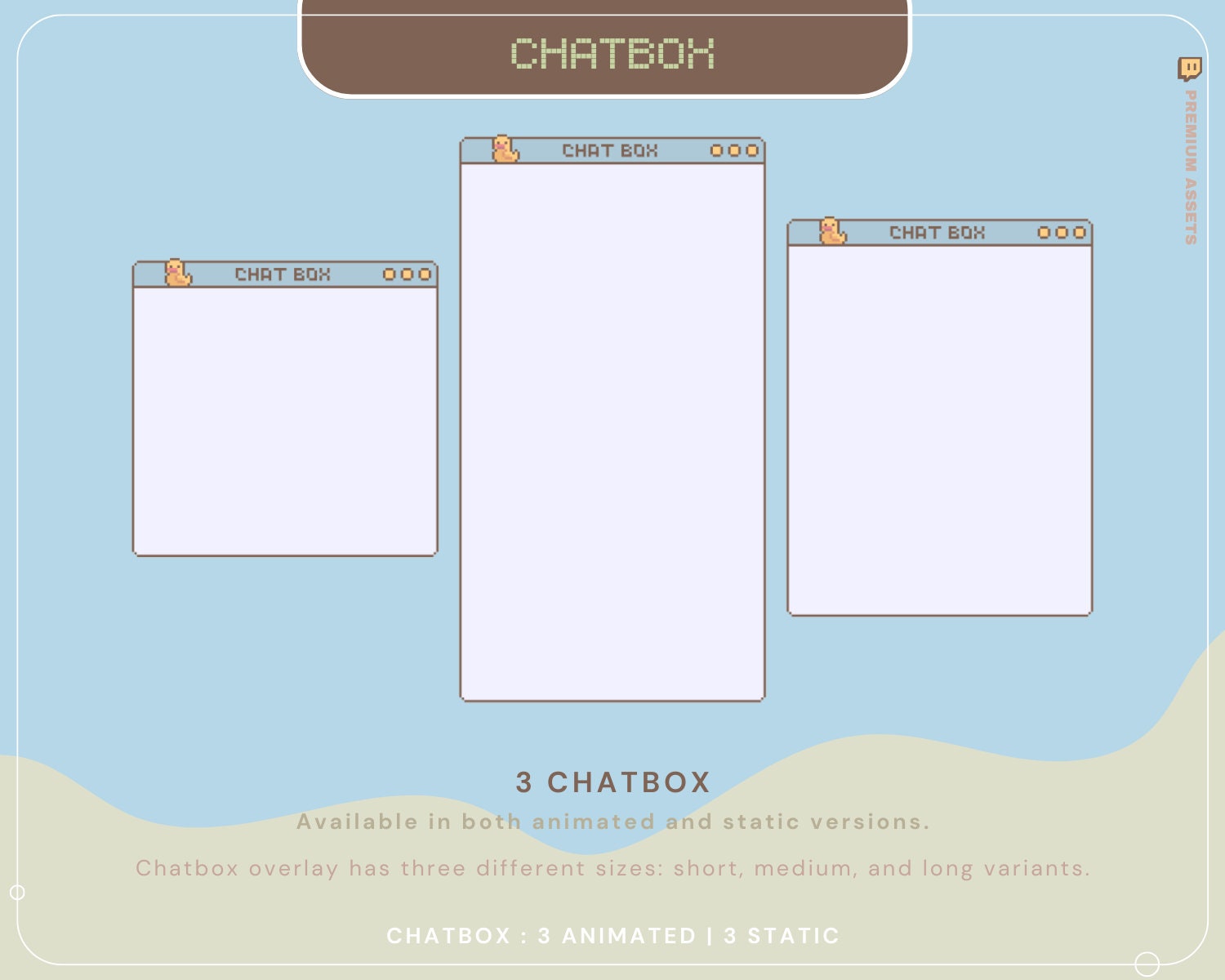 Twitch Chatbox Overlay Animation Farming Game Pixel Aesthetic Cute Duck ...
