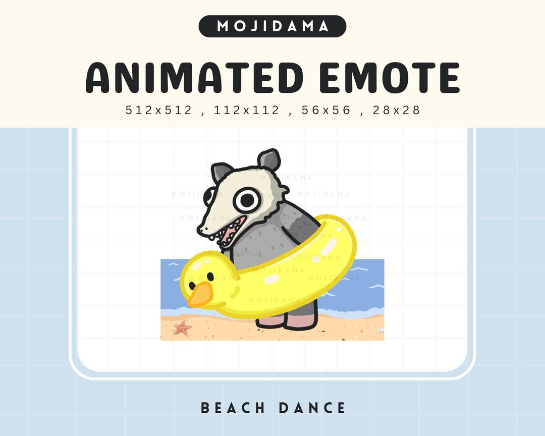 Animated Possum Dance Emote: Chibi Vtuber Twitch Stream Overlay ...